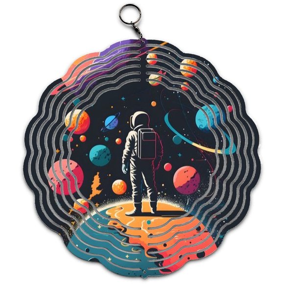 Design | Space Planets Drawing Astronaut Design Wind Spinner | Poshmark
